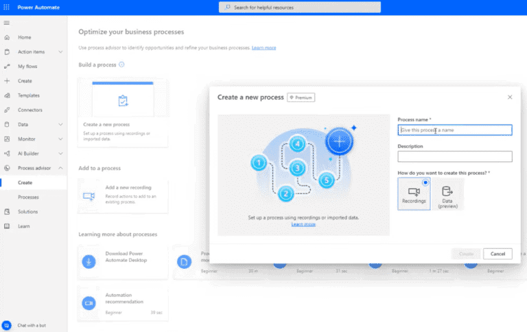 Importing data into Power Automate Process Advisor - Unitfly
