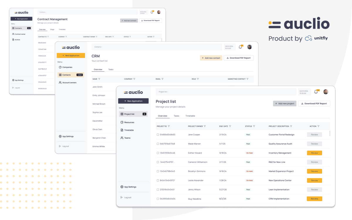 Unitfly Announces Launch of New Product: Meet Low-Code Platform Auclio - Unitfly